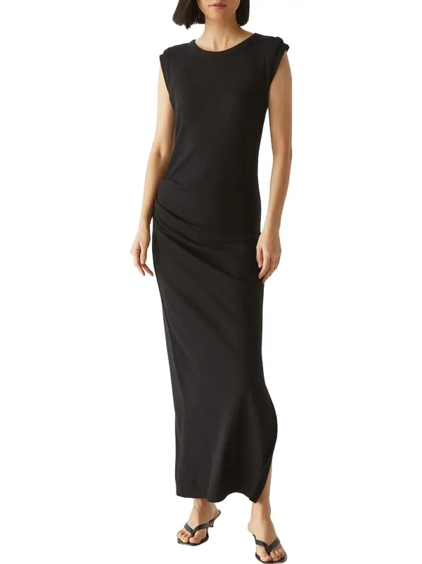 Michael Stars Calliope Cap Sleeve Dress - Black