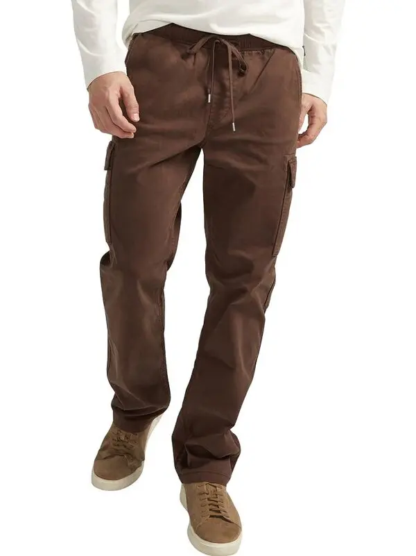 SILVER JEANS CO. Pull-on Twill Cargo Pants - Coffee