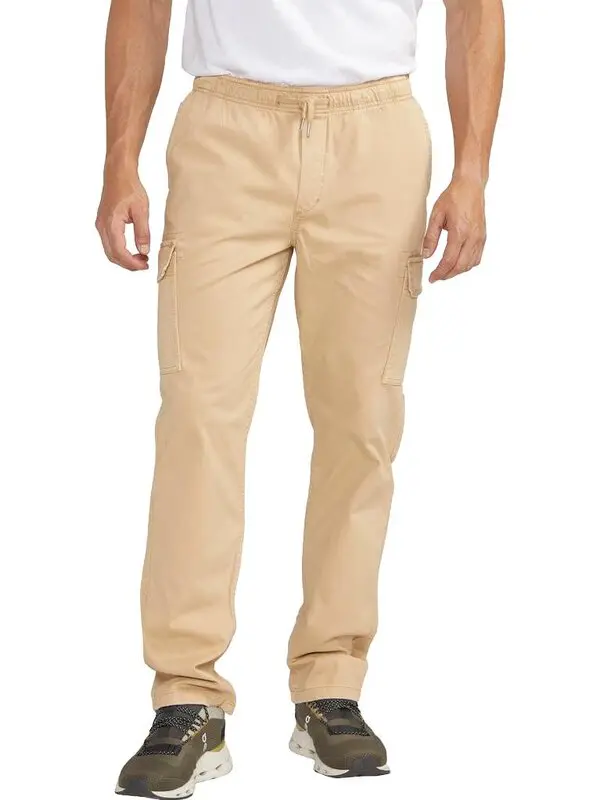 SILVER JEANS CO. Pull-on Twill Cargo Pants - Light Khaki