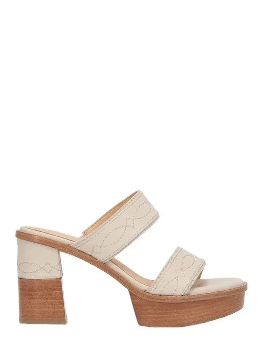 THE FRYE COMPANY Pipa Woodstock 2 Band Platform Sandals - Natural