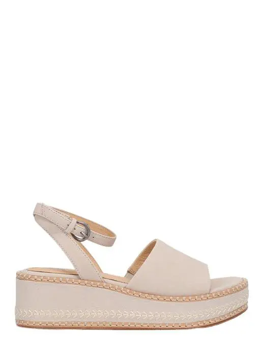 THE FRYE COMPANY Joy Ankle Strap Platform Sandal - Natural