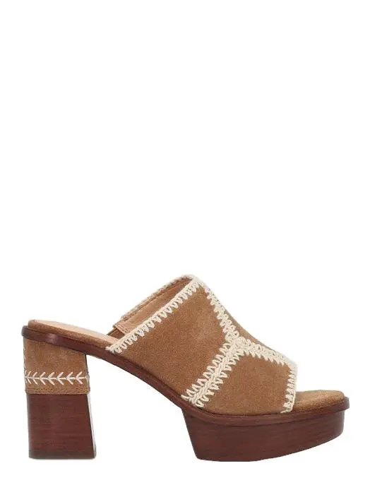 THE FRYE COMPANY Pipa Crochet Platform Sandal - Natural