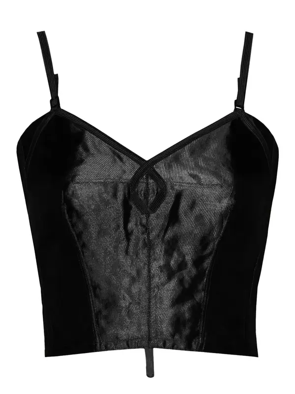 MAISON MARGIELA Metal Satin Vest Top - Black
