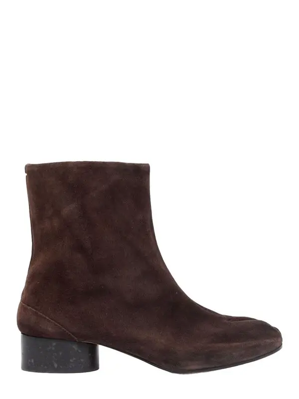 MAISON MARGIELA Tabi 30mm Suede Ankle Boots - Brown