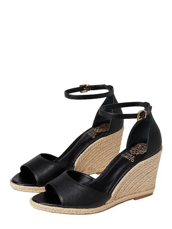 Vince Camuto Felyn Espadrille Wedge Sandals - Black