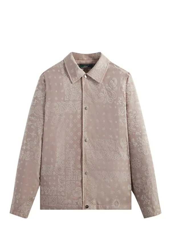 Kith Flocked Deconstructed Bandana Coaches Jacket - Pink