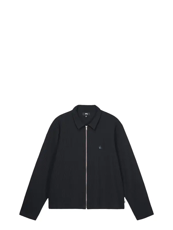 StÜssy Big Thermal Zip Shirt - Black