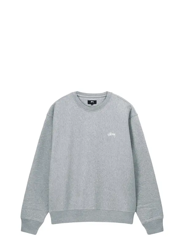 StÜssy Overdyed Stock Logo Crew Heather - Grey