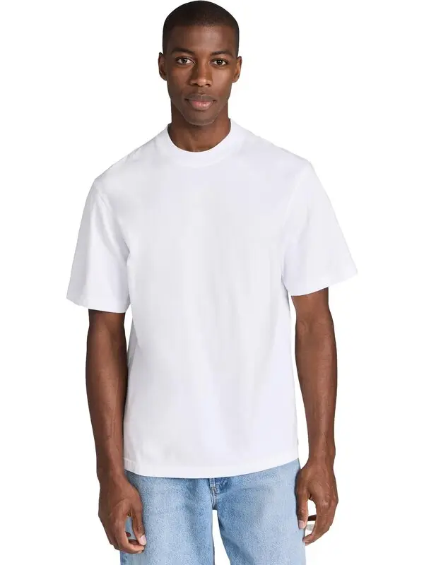 AGOLDE Asha Mock Neck Tee - White