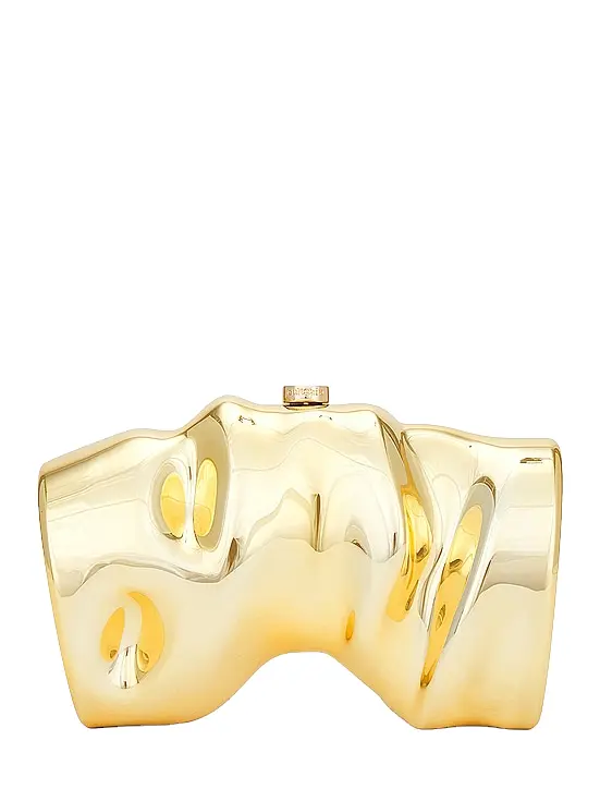 Cult Gaia Scrunch Clutch - Shiny Gold