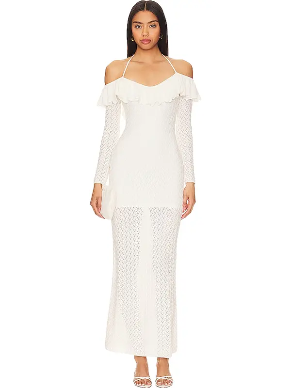 Lpa Lexie Ruffle Maxi Dress - Ivory