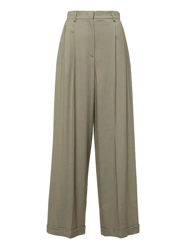 TOD'S Mid-rise Wide-leg Trousers - Beige
