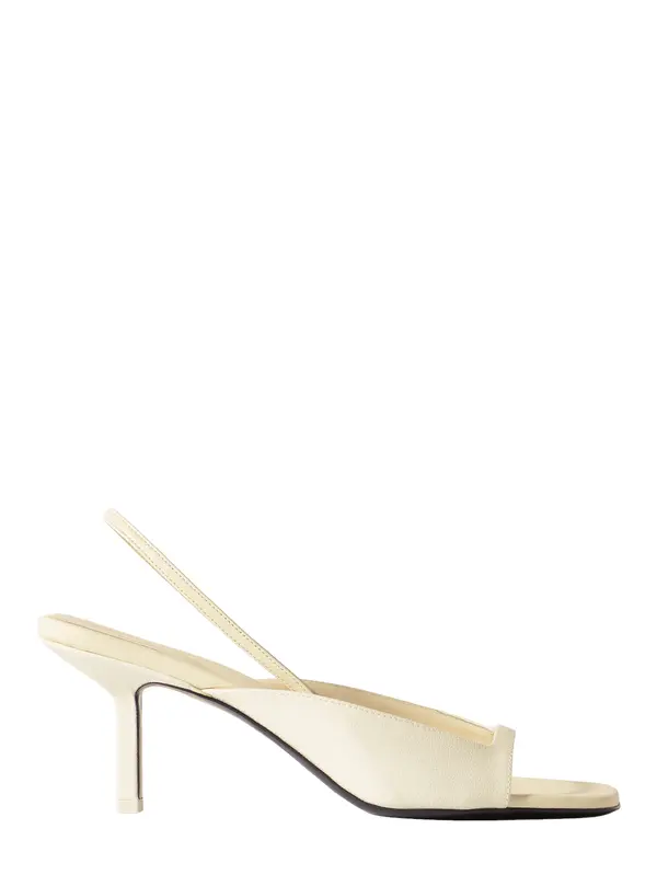 NEOUS Kamui Leather-trimmed Slingback Sandals - Cream
