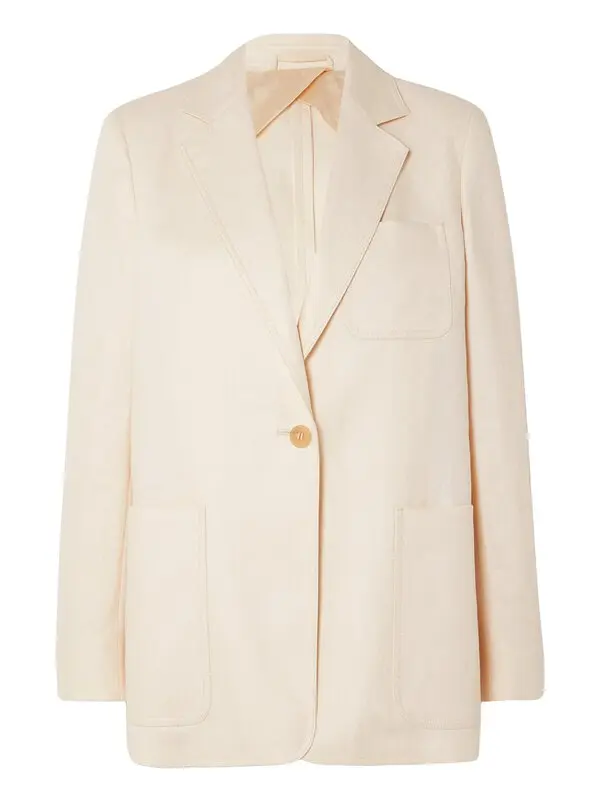 Max Mara Boemia Linen-twill Blazer - Neutrals