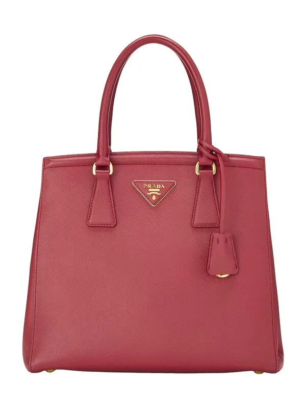 Prada Saffiano Parabole Tote - Red