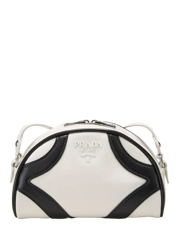 Prada Calfskin Bowler Crossbody - White