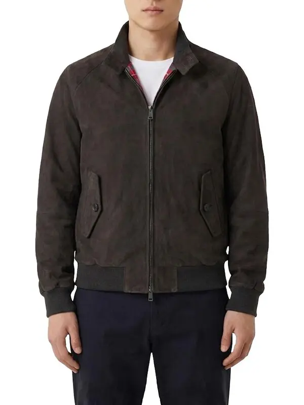 BARACUTA Zip Up Jacket - Brown