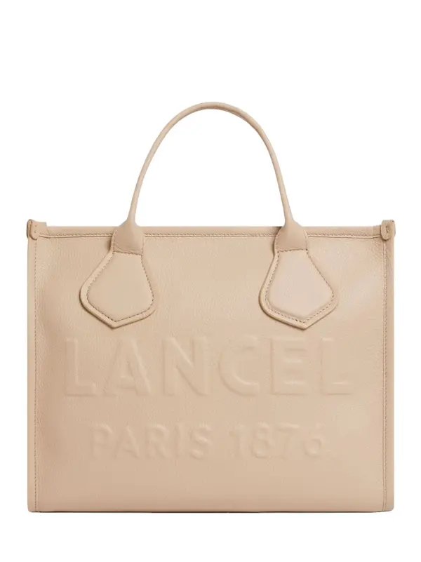LANCEL Jour De Leather Medium Tote Bag - Neutrals