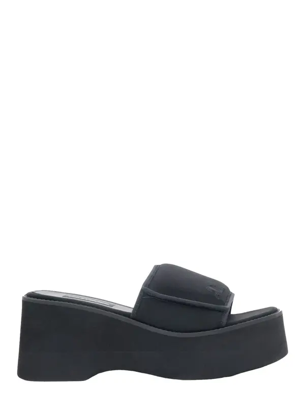 COURREGES Scuba Wave 75mm Platform Slides - Black
