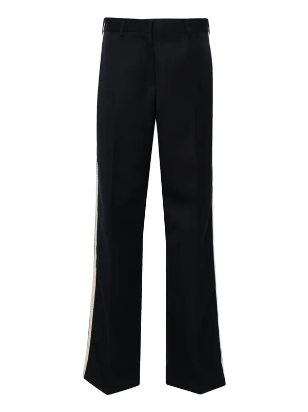 Palm Angels High-waisted Straight-leg Trousers - Blue