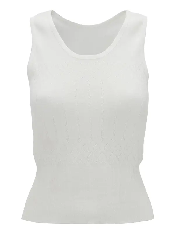 JW Anderson Pointelle-knit Tank Top - White