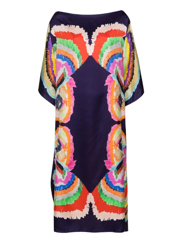 Rianna + Nina Paradeisos Silk Kaftan - Blue