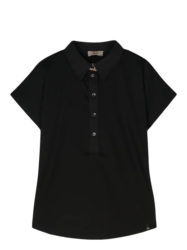 Herno Cotton Polo Shirt - Black