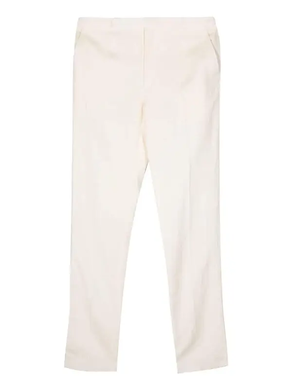 Ralph Lauren Purple Label Shantung Tapered Trousers - Neutrals