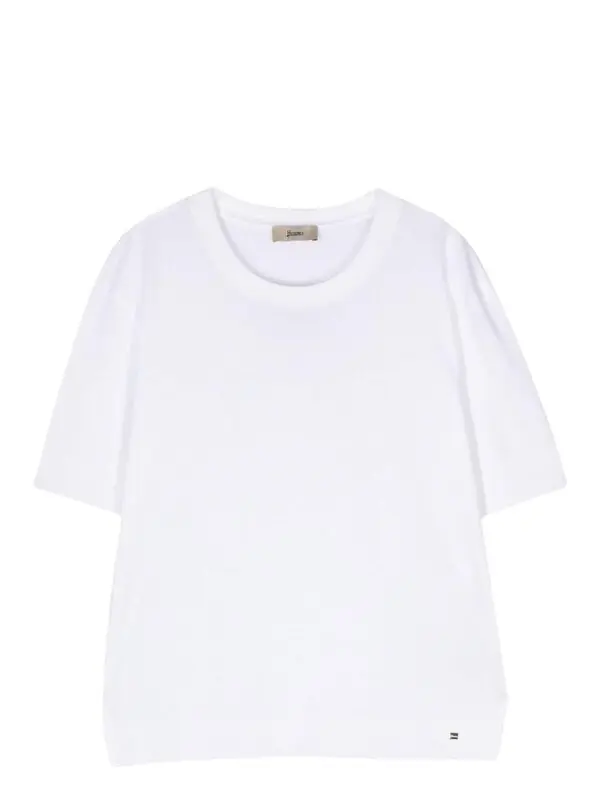 Herno Fine-knit Short-sleeved Jumper - White