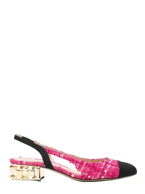 Roberto Festa Aurelia 30mm Tweed Pumps - Pink