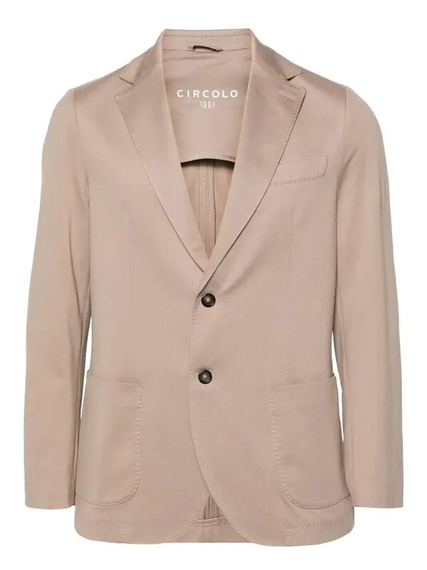 CIRCOLO 1901 Single-breasted Piqué Blazer - Neutrals