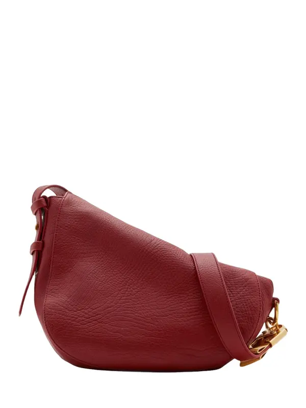 Burberry Knight Leather Shoulder Bag - Red