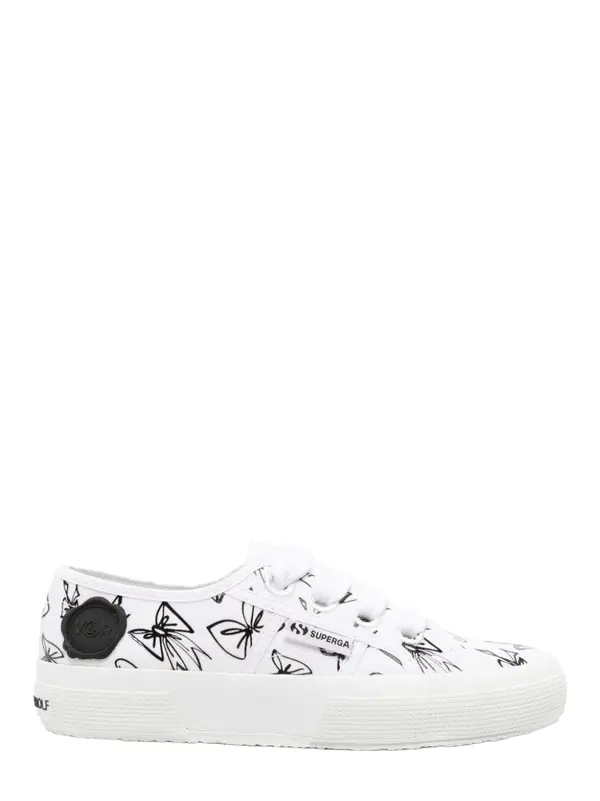 Viktor & Rolf X Superga Bow-print Canvas Sneakers - White