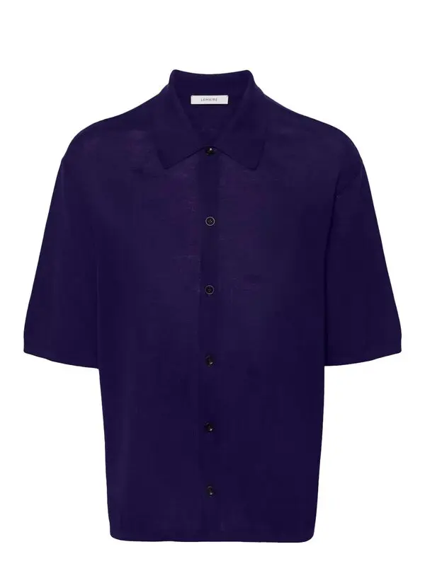 LEMAIRE Fine-knit Cotton Shirt - Purple