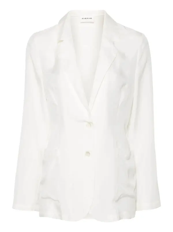 P.a.r.o.s.h Semi-sheer Silk Blazer - Neutrals