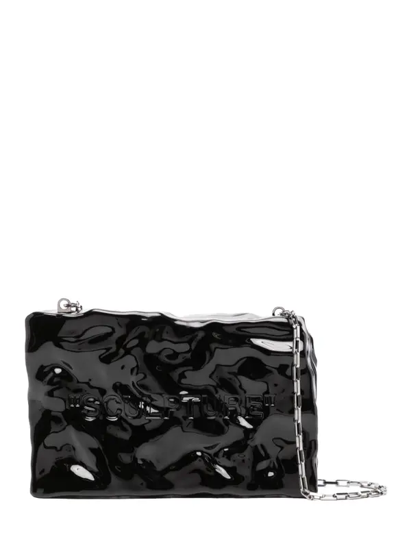 Off-White Quote Textured Clutch - Black