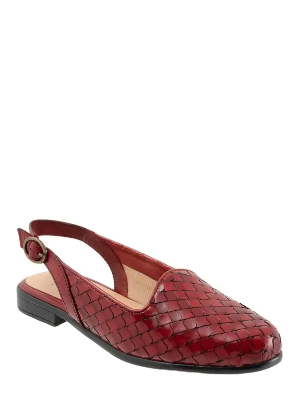 Trotters Lea Slingback Flat - Red