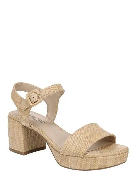 LIFESTRIDE Rhythmn Platform Sandal - Natural Tan