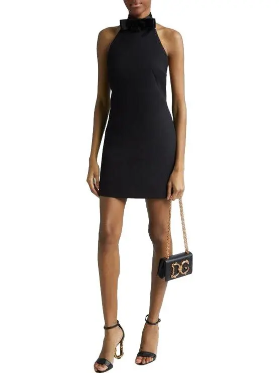 Dolce & Gabbana Halter Neck Mini Dress - Nero