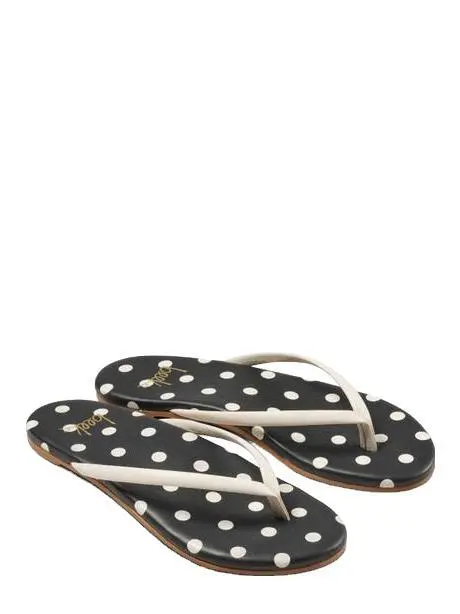 Beek Sunbeam Flip Flop - Vanilla/black