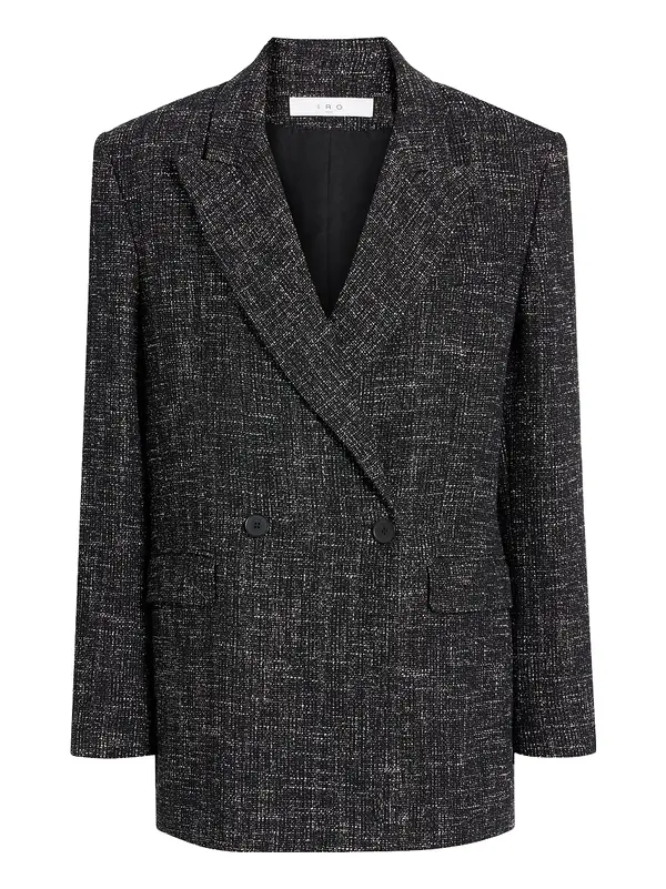 IRO PARIS Yarita Metallic Tweed Blazer - Black