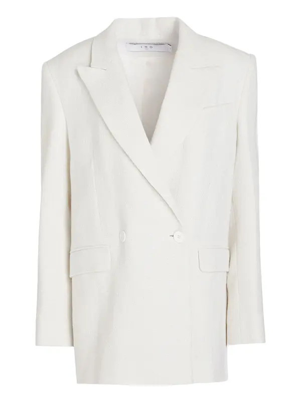IRO PARIS Yarita Metallic Tweed Blazer - White