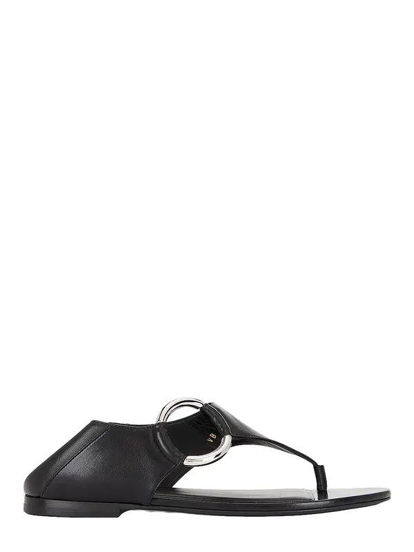 Saint Laurent Xsl Flat Sandal - Noir