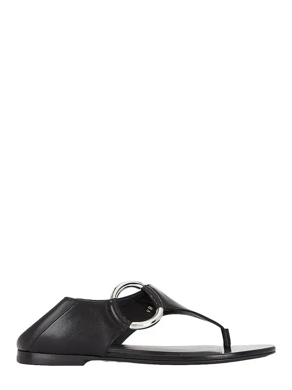 Saint Laurent Xsl Flat Sandal - Noir
