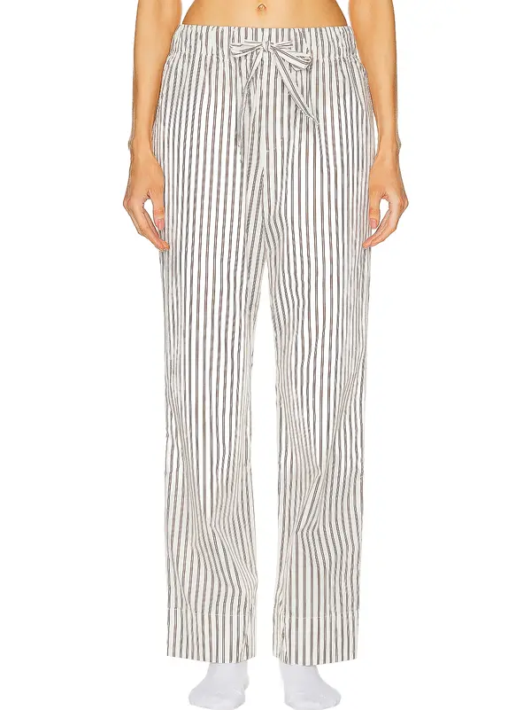 TEKLA Striped Poplin Pant - Hopper Stripes