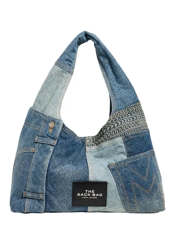 Marc Jacobs Deconstructed Denim Sack Bag - Indigo Multi