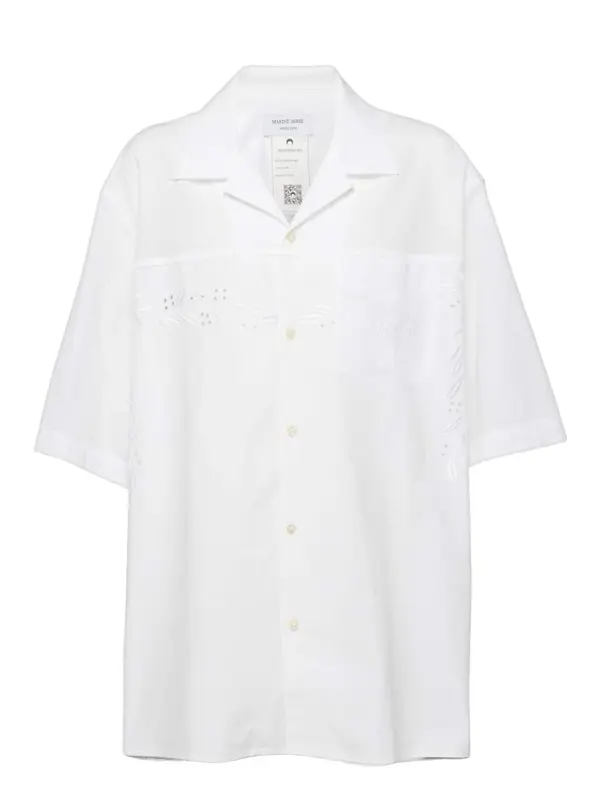 MARINE SERRE Regenerated Bowling Shirt - White