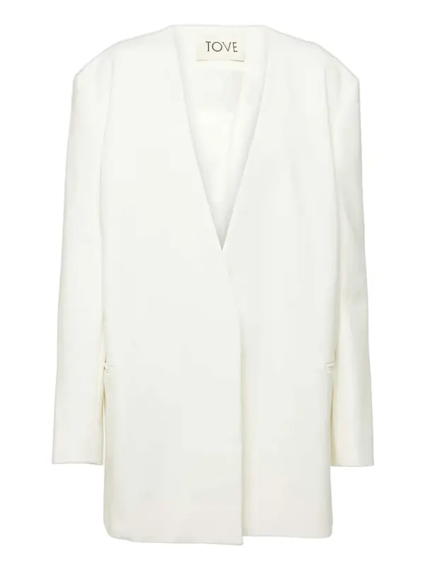 Tove Saunders Cotton-blend Jacket - White
