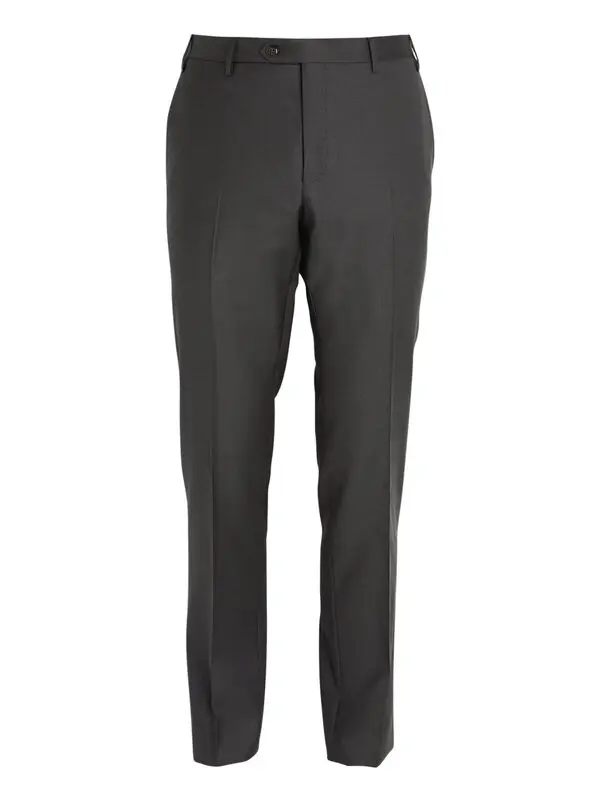 Corneliani Virgin Wool Slim Tailored Trousers - Grey