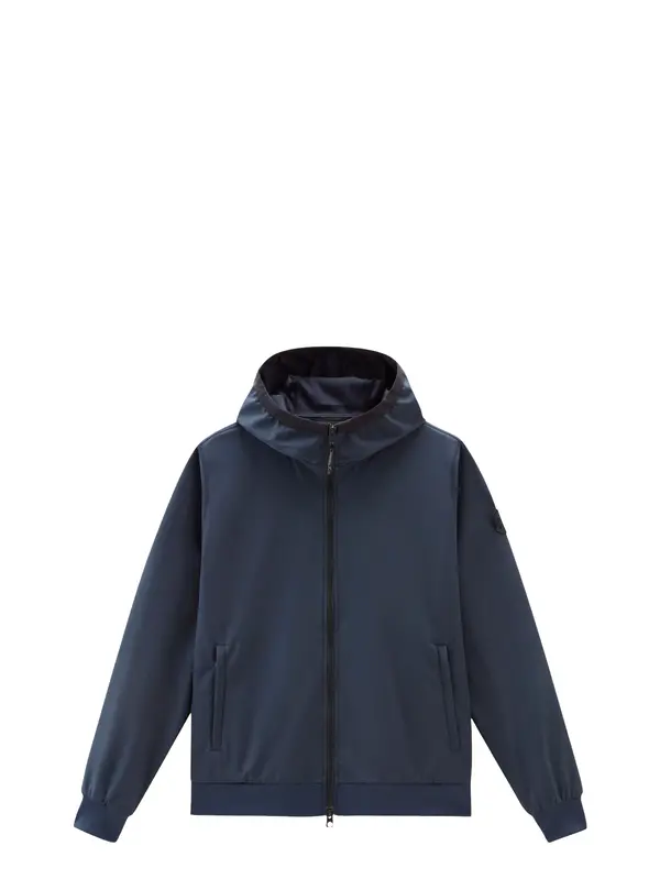 Woolrich Logo-appliqué Hoodie - Blue